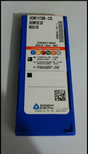 克洛伊山东代理 车削刀片DCMT11T308-C25 NC3220加工钢件,济南哈量工具机电有限公司